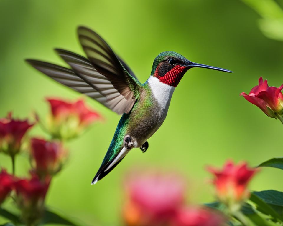 Ruby-throated hummingbird in Cades Cove